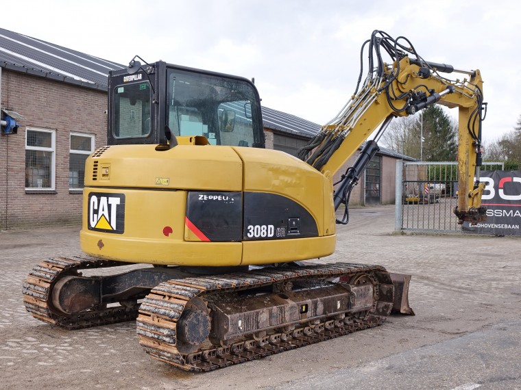 Caterpillar 308DCR + BLADE + TRIPPLE BOOM (Nice machine) Paletli ...