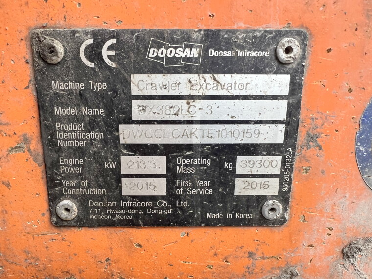 Doosan DX380LC-3 Rupsgraafmachine | Boss Machinery